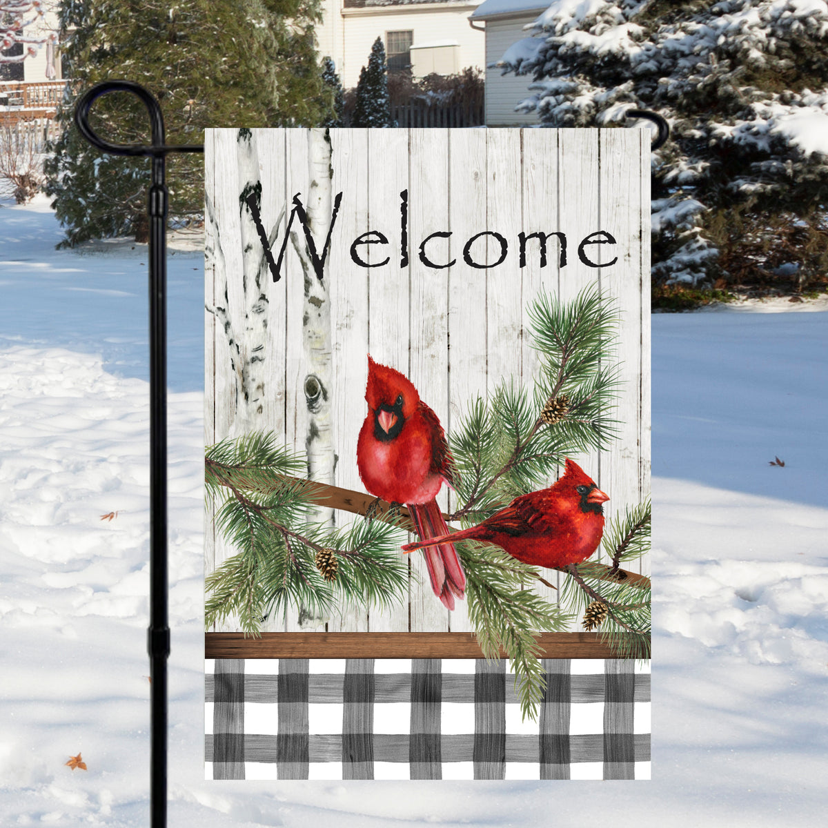Welcome Red Cardinal Garden Flag 12x18 inch – Cotton and Crate